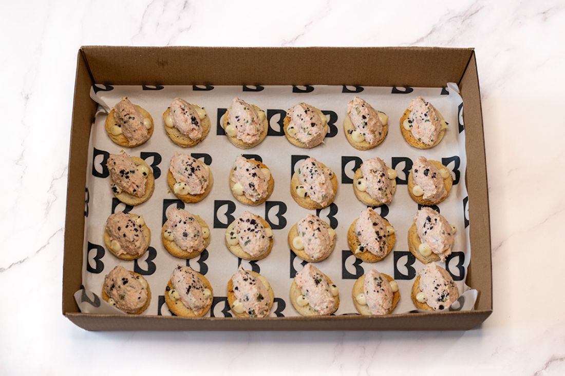 Confit Salmon, Garlic Croute, House Pickles & Oyster Mayonnaise